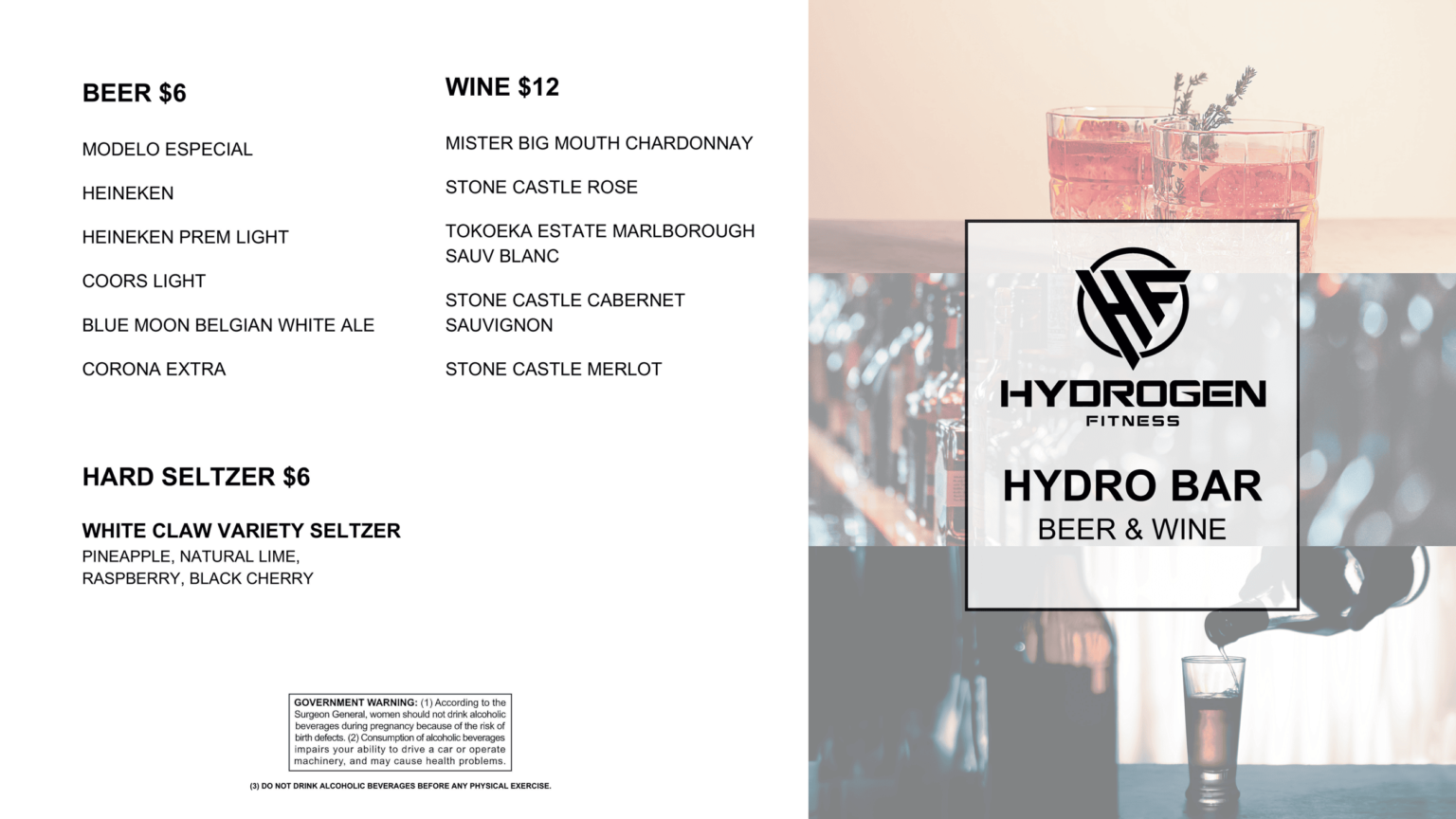 Hydro Bar - Hydrogen Fitness